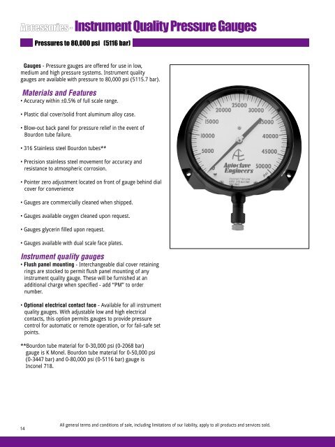 Pressure Gauges - Fluid Process Control
