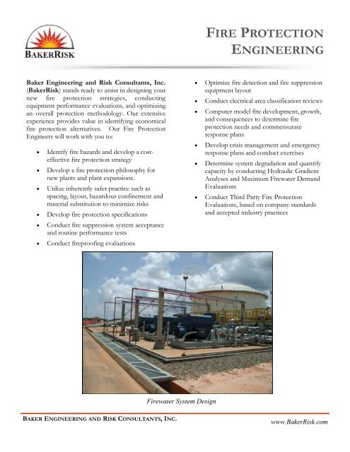 Fire Protection Engineering (pdf) - BakerRisk