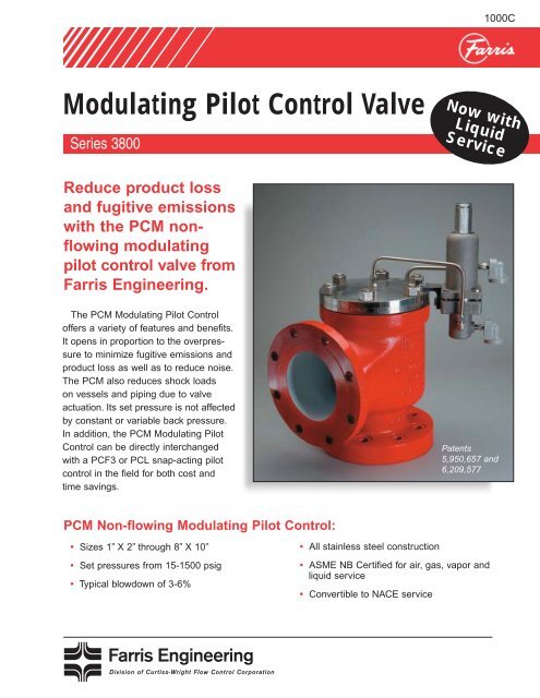 Modulating Pilot Control Valve - Farris Engineering