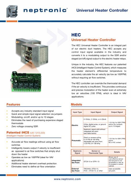 Universal Heater Controller - Neptronic