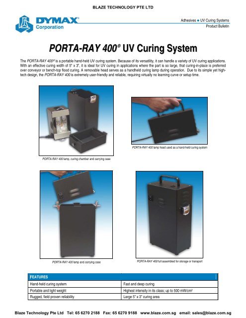 Porta-Ray 400 UV Curing System - Blaze Technology Pte Ltd.