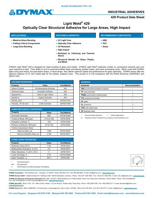 Datasheet - Blaze Technology Pte Ltd.