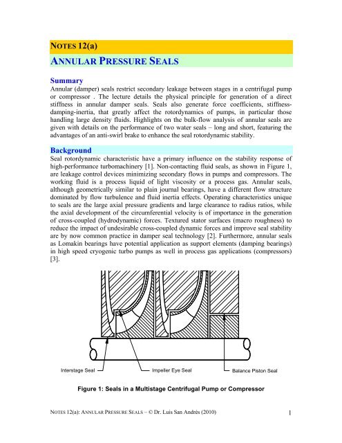 ANNULAR PRESSURE SEALS - Texas A&M University