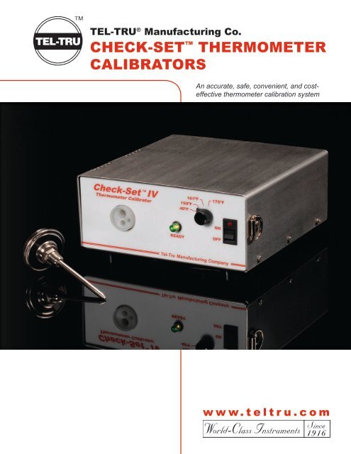 Tel-Tru CHECK TEMP Temperature Calibrators ... - Instrumart