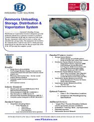 Anhydrous Ammonia Unloading Station & Storage/Vaporizer System
