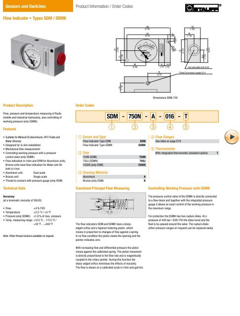 Flow Indicator SDM / SDMK