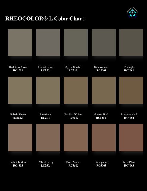 RHEOCOLORÂ® L Color Chart - ePoolscapes.com