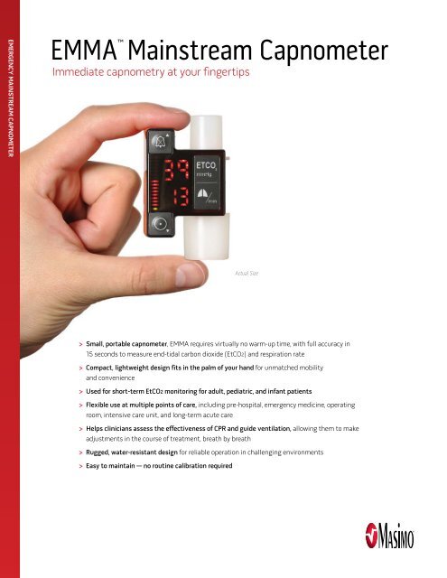 EMMA™ Mainstream Capnometer - Masimo