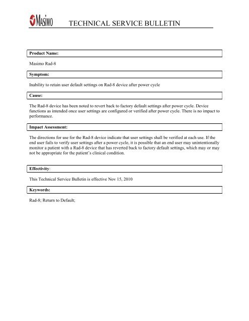 Rad-8 Training PDF - Masimo