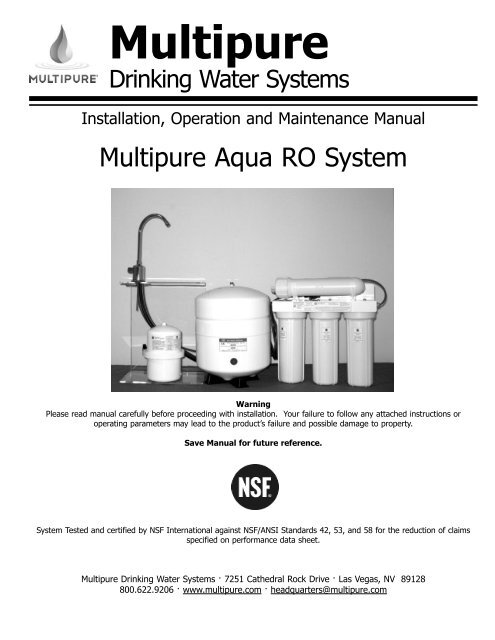 Manual - Multipure.com