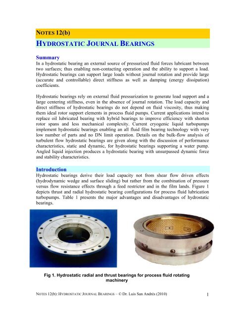 PDF] DEVELOPMENT OF A HYDROSTATIC JOURNAL BEARING WITH, 46% OFF