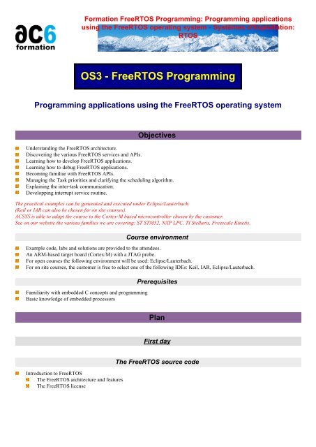 FreeRTOS Programming - Ac6-formation