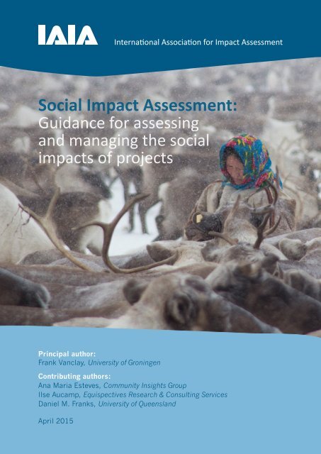 IAIA 2015 Social Impact Assessment guidance document