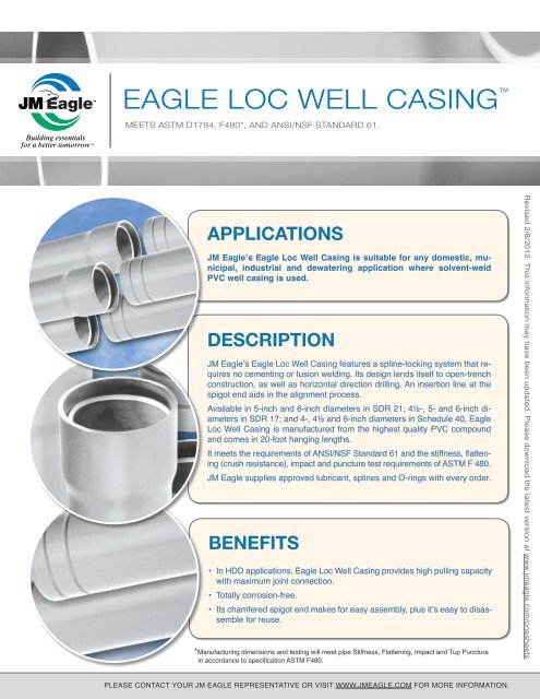 EAGLE LOC WELL CASINGâ ¢ - JM Eagle