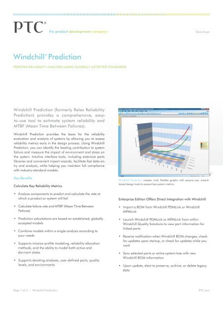 Windchill Prediction (formerly Relex Reliability Prediction ... - PTC.com