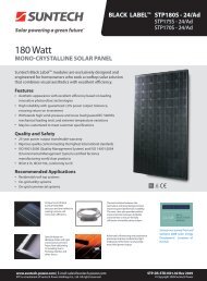 Suntech Technical Specification - Arcman Solar