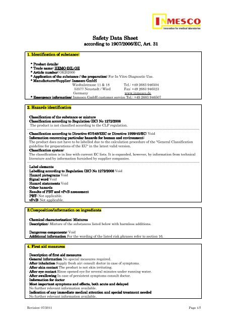 ORPHEE Mythic 18 - Diluent - inmesco