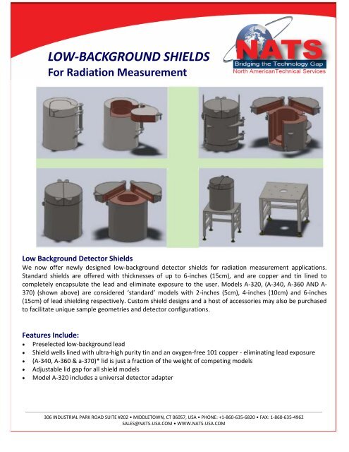 LOW-BACKGROUND SHIELDS For Radiation Measurement
