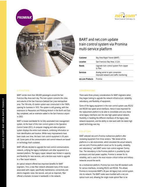 SS-BART.qxd 1 - Network Equipment Technologies, Inc.