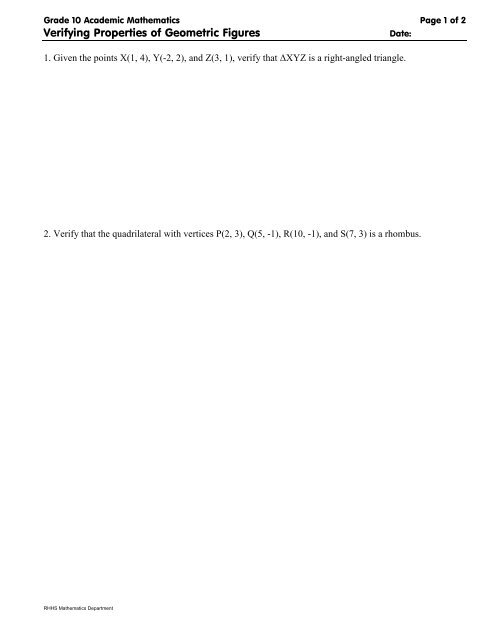 Verifying Properties of Geometric Figures_ - Nov 22 - RHHS - Math