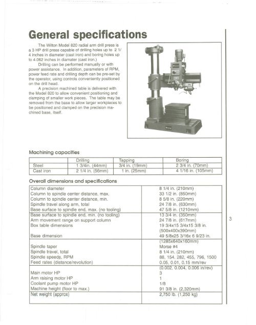 General specifications - MIS Group, Inc.