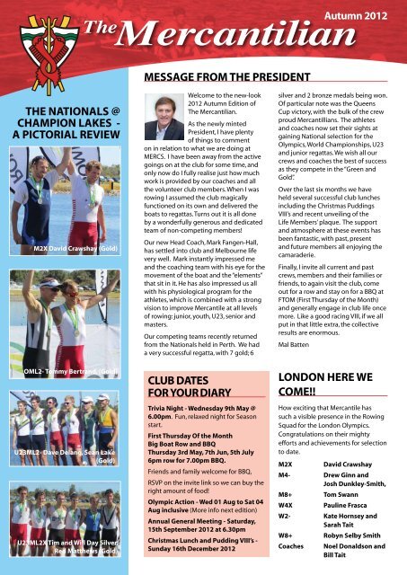 The Mercantilian Autumn 2012 - Mercantile Rowing Club