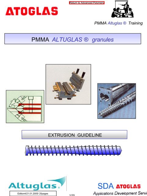 PMMA ALTUGLAS Â® granules - Advanced Polymers