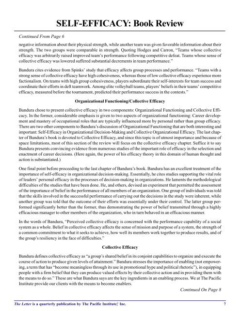 SELF-EFFICACY: Book Revie