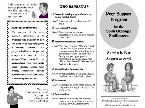 Penticton â Peer Support Program Brochure