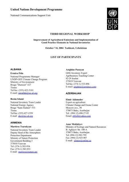 United Nations Development Programme - The Regional ...