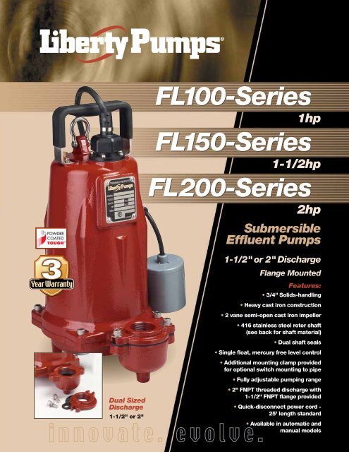 FL100-Series FL150-Series FL200-Series - Liberty Pumps