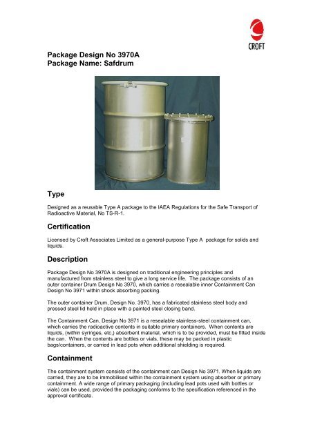 Package Design No 3970A - Croft