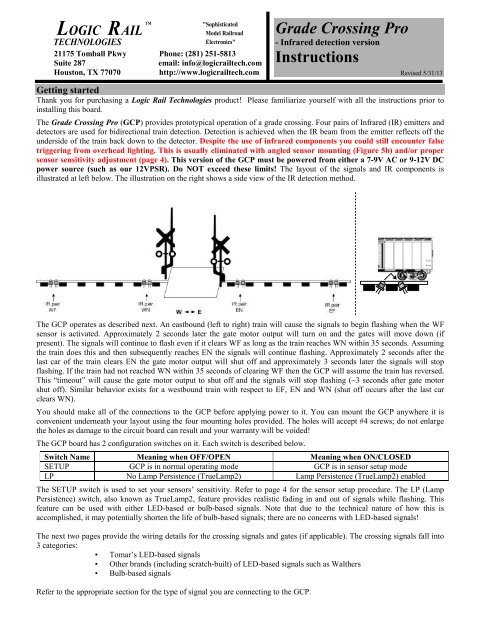 Grade Crossing Pro Instructions - Logic Rail Technologies