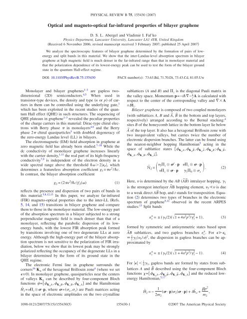 Optical and magneto-optical far-infrared properties of bilayer graphene
