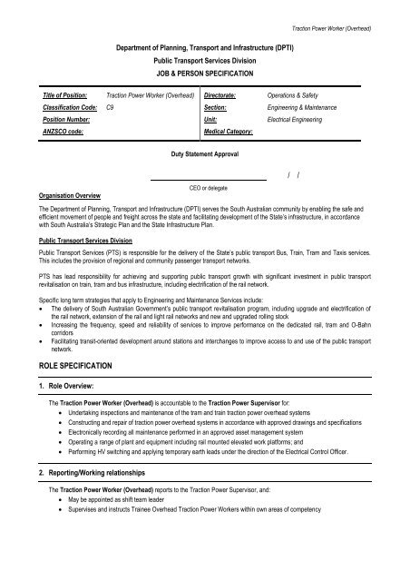 Traction Power Worker (Overhead) - Vacancies.sa.gov.au