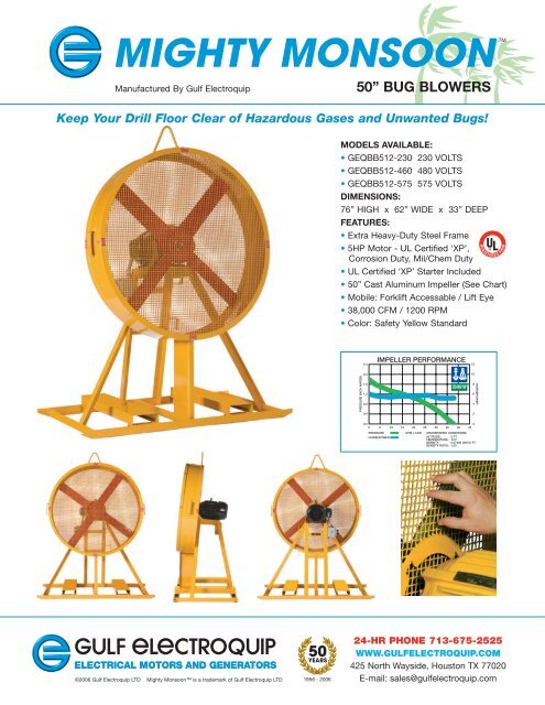 50” BUG BLOWERS - Gulf Electroquip