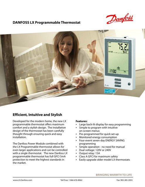 DANFOSS LX Programmable Thermostat - DEVI