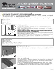 Keystone Railing Brochure - Key-Link Fencing & Railing