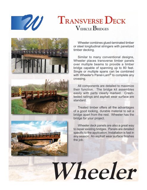 Transverse Deck Vehicle Bridges - Wheeler