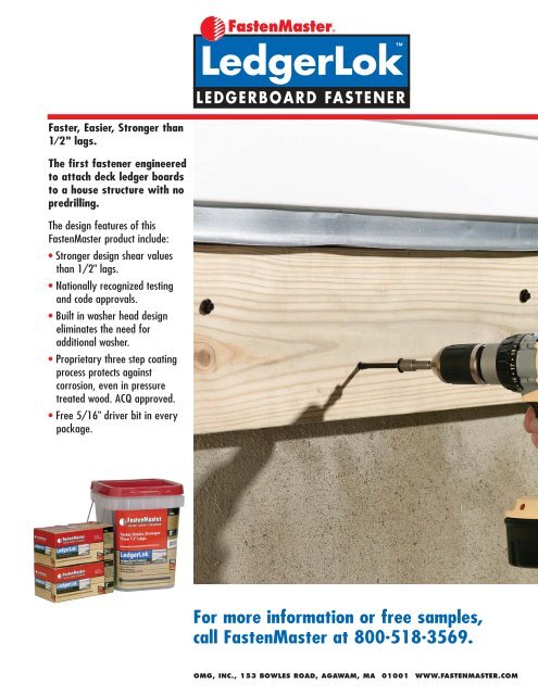 LedgerLok Installation Guide - Tarheel Wood Treating Co.