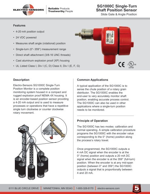 SG1000C Data Sheet - Electro-Sensors, Inc.
