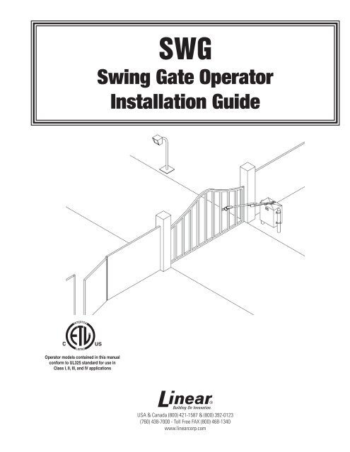 Installation Manual - Linear