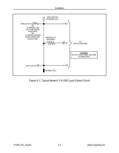 Installation SPDT SWITCH