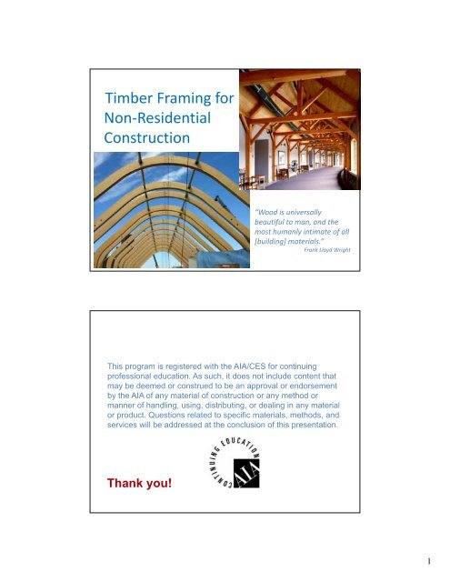 Timber Framing for Non-Residential Construction - Fire Tower ...