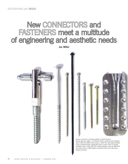 New CONNECTORS and FASTENERS meet a multitude of ...