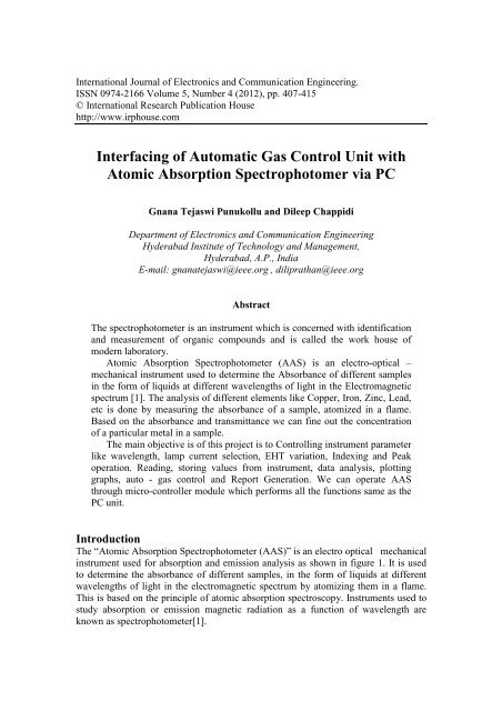 Interfacing of Automatic Gas Control Unit with Atomic Absorption ...