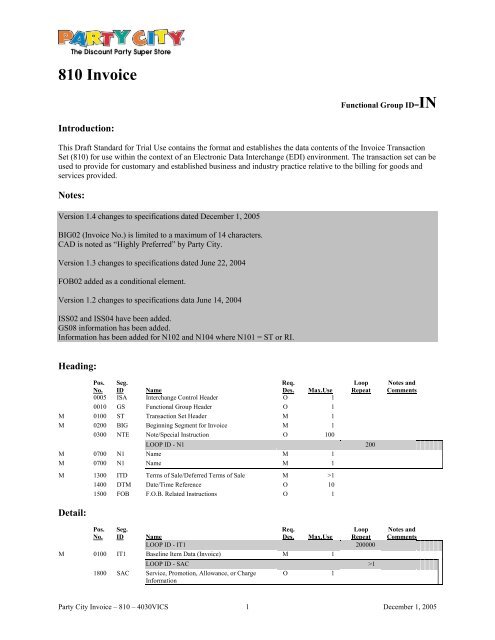 810 Invoice