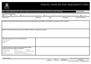 Manual Handling Assessment Chard (MAC) Tool Scoresheet - HSE