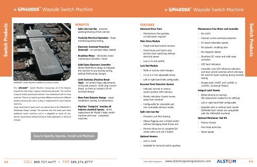 GM4000A - ALSTOM Signaling Inc.