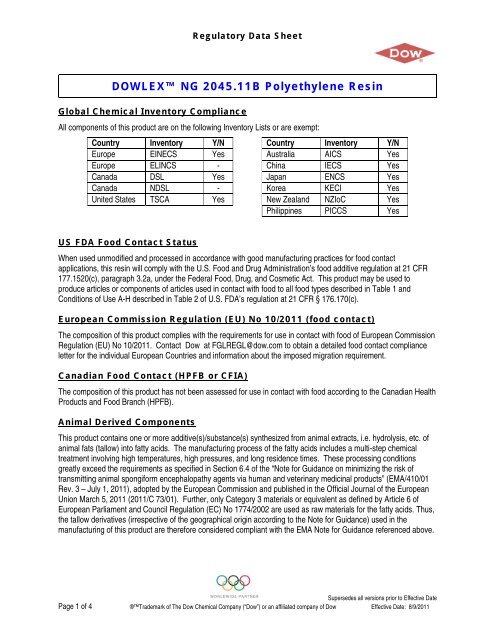 DOWLEX™ NG 2045.11B Polyethylene Resin